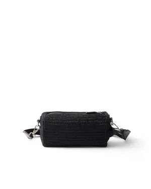 Prada Crochet Shoulder Bag - Black