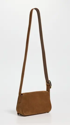 Madewell Soft Grain Flap Crossbody Fringe Bag
