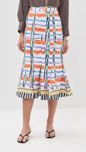 Stella Jean Printed Midi Skirt - Multi