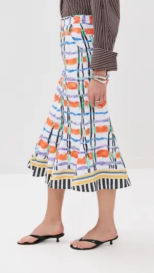 Stella Jean Printed Midi Skirt - Multi