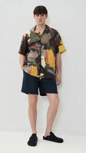 Barbour Staple Logo Swim Shorts - Navy
