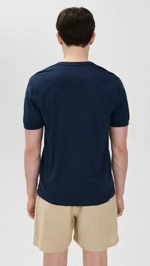 S.k.u. Short Sleeve Pima Henley - Navy