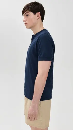 S.k.u. Short Sleeve Pima Henley - Navy