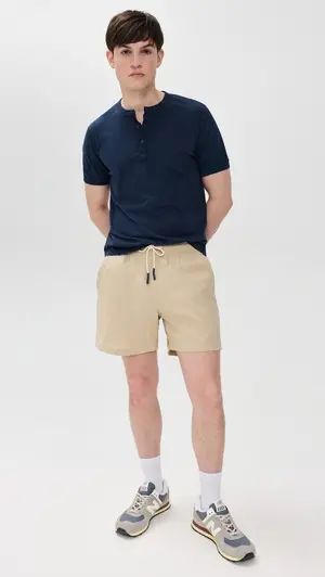 S.k.u. Short Sleeve Pima Henley - Navy