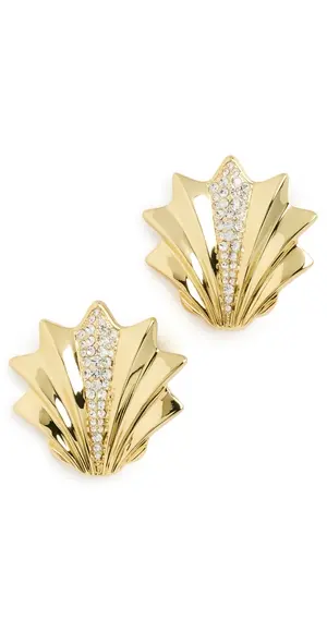 JULIETTA Metal Shell Earrings - Gold