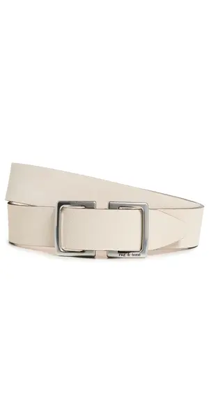 Rag & Bone Harlow Leather Belt - Greige Suede
