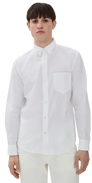 Billy Reid Msl 1-pocket Shirt - White