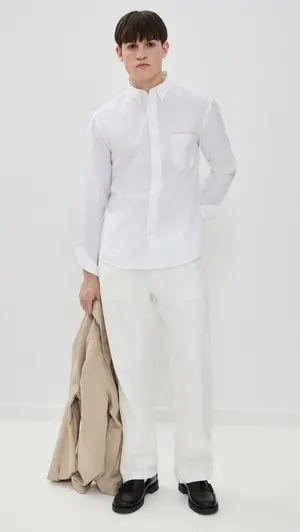 Billy Reid Msl 1-pocket Shirt - White