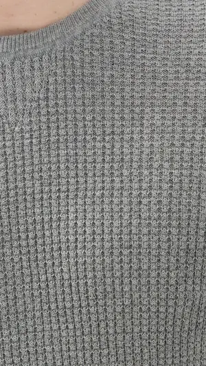 Billy Reid Mini Waffle Crew - Grey