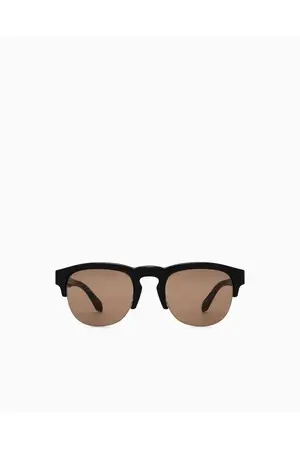 Giorgio Armani Panto Asian-fit Sunglasses - Black