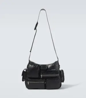 Balenciaga Superbusy Leather Messenger Bag - Black
