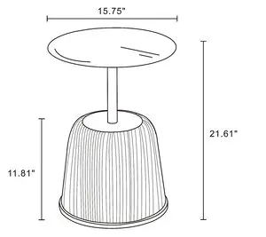 TECHNI HOME Manhattan Comfort Anderson End Table 1.0