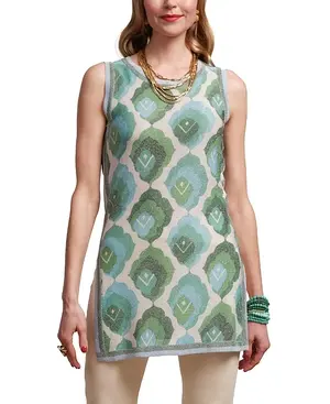 FRANCES VALENTINE Robbie Graphic Leaf Top