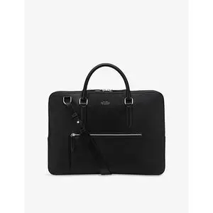 Smythson Ludlow Slim Leather Briefcase - Black