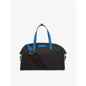 Smythson Norton Leather-trim Canvas Travel Bag