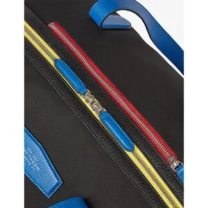 Smythson Norton Leather-trim Canvas Travel Bag