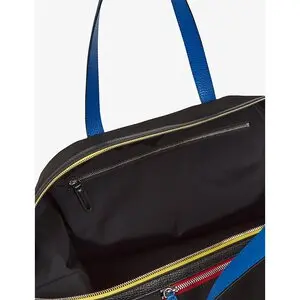 Smythson Norton Leather-trim Canvas Travel Bag