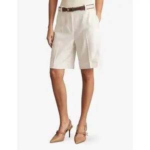 REISS Devon Belted Woven Shorts