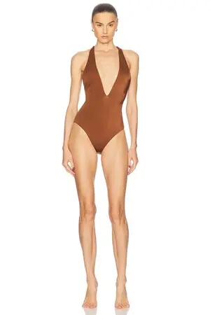 Versace One Piece Swimsuit - Tobacco