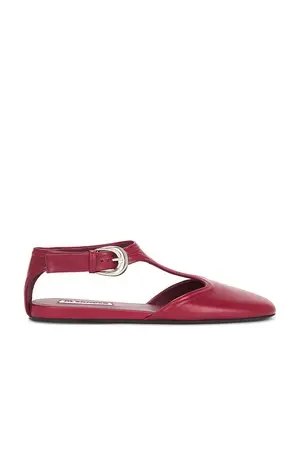 JIL SANDER Jil Sander Mary Jane Flat Cedar Red