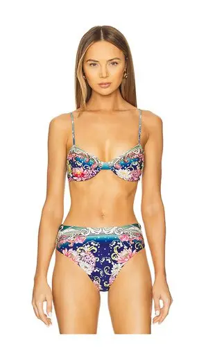 Agua Bendita X Irene Bikini Top - Navy Multi