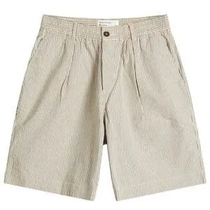 Universal Works Derby Stripe Pleated Track Short