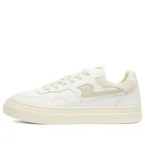 S.W.C STEPNEY WORKERS CLUB Pearl S-strike Leather Sneakers - White/putty