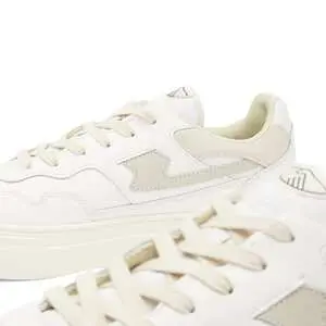 S.W.C STEPNEY WORKERS CLUB Pearl S-strike Leather Sneakers - White/putty