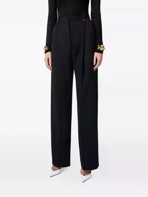 Elisabetta Franchi Pressed-crease Trousers - Black