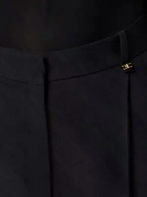 Elisabetta Franchi Pressed-crease Trousers - Black