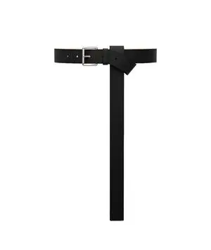 Michael Kors Pebbled Leather Belt - Black
