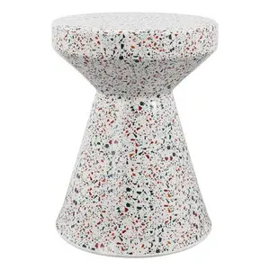 JONATHAN Y Xenia 17.75" Modern Bohemian Terrazzo Indoor/outdoor Drum Accent Table - Multi