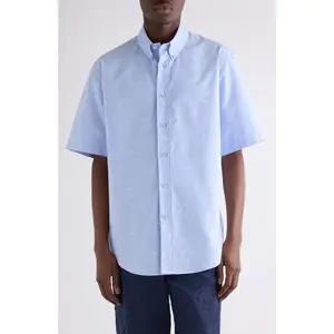 Givenchy Custom Fit Monogram 72 Jacquard Button-down Shirt - Baby Blue