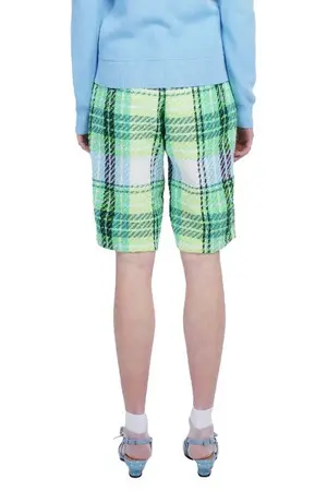 Anna Sui Capri Plaid Bermuda Shorts