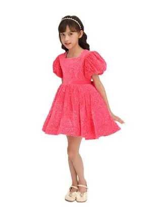 MIMI TUTU Paraiso Sequin Dress With Bow