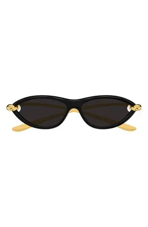 Bottega Veneta 56mm Cat Eye Sunglasses - Black