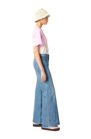 Maje Embroidered Flare Jeans