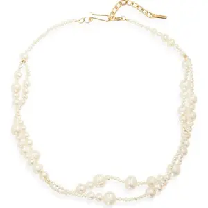 Completedworks Layered Freshwater Pearl Necklace - 18ct Gold Plated