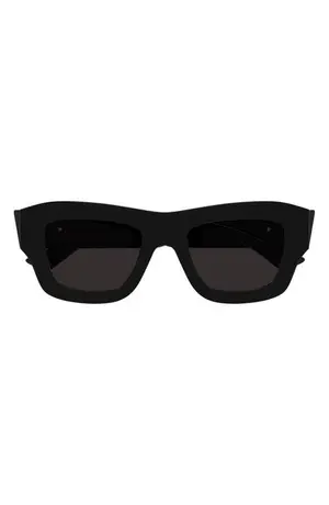 Bottega Veneta Bottega Veneta 50mm Square Sunglasses Black