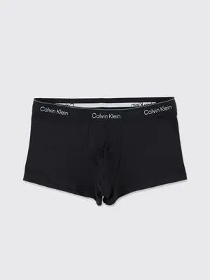 Calvin Klein Two-pack Of Stretch Cotton Boxer Trunks With Logo Waistband - Black 1