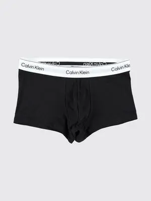 Calvin Klein Two-pack Of Stretch Cotton Boxer Trunks With Logo Waistband - Black