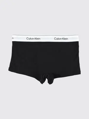 Calvin Klein Two-pack Of Stretch Cotton Boxer Trunks With Logo Waistband - Black
