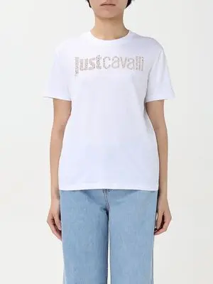 Just Cavalli T-shirt With Embellished Logo - White