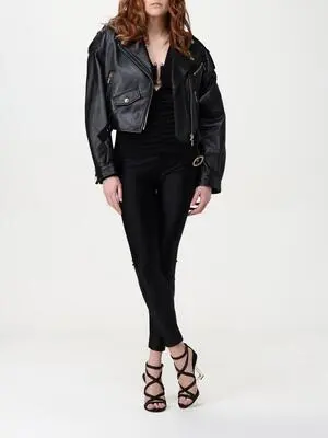 Just Cavalli Ruched V-neck Long Sleeve T-shirt