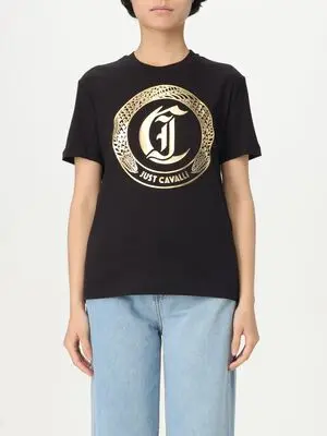 Just Cavalli T-shirt With Logo Print - Black