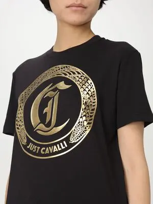 Just Cavalli T-shirt With Logo Print - Black
