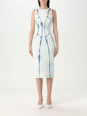Versace Sleeveless Denim Midi Dress