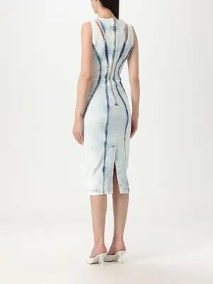 Versace Sleeveless Denim Midi Dress