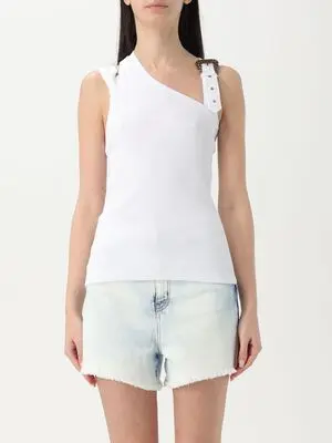 Versace Ribbed Tank Top With Buckle Detail
