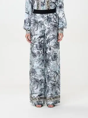 Just Cavalli Wide Leg Printed Trousers - Blue